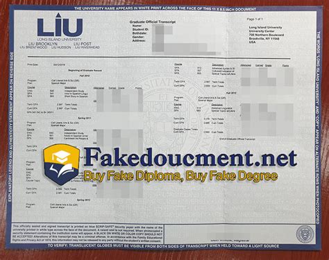 Obtain A Realistic Long Island University Transcript Online