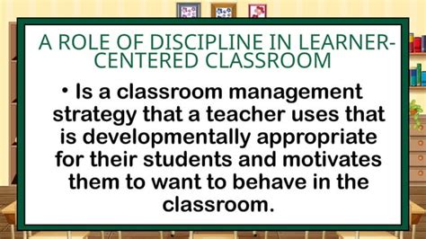 Role Of Discipline In A Learner Centered Classroompptx Educational Assessment Education