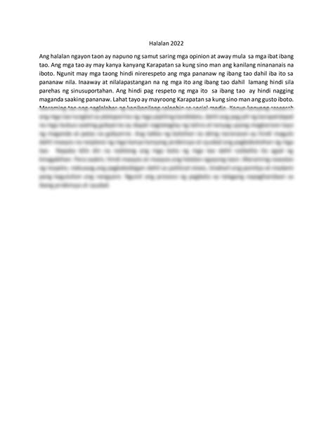 Solution Halalan 2022 Studypool