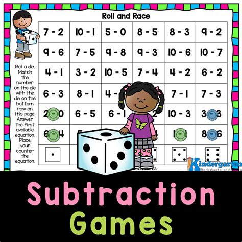 Subtraction Games Worksheets First Grade Grade 1 Subtraction Practice