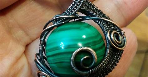 Malachite And Aged Copper Pendant D Imgur