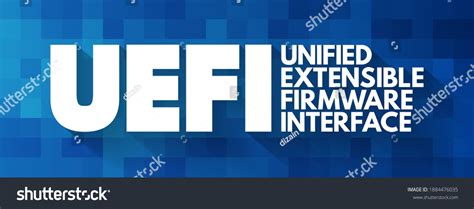 Uefi Unified Extensible Firmware Interface Publicly Stock Vector