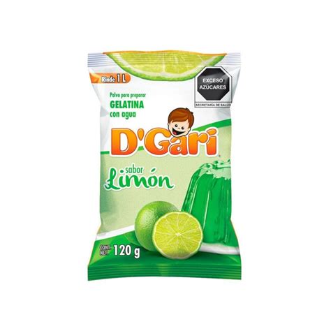 Pack De 50 Gelatina De Agua Dgari Limón 120 Gr Dgari Limon Walmart