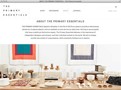 The Primary Essentials Store And Website Fonts In Use