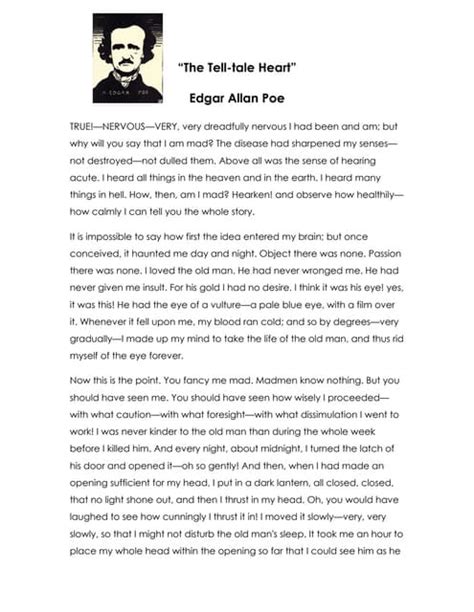 Tell Tale Heart Pdf