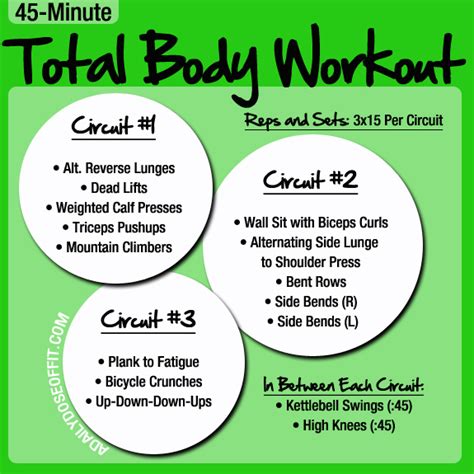 45 Minute Circuit Workout