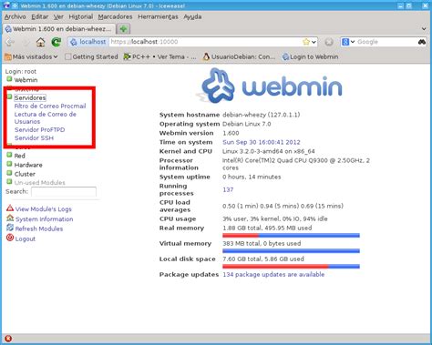 UsuarioDebian Instalar Y Configurar Un Servidor DNS En Webmin