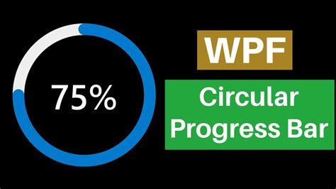 Wpf Circular Progress Bar Youtube