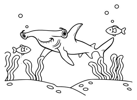 24 Hammerhead Shark Coloring Pages Free Printable Pdf