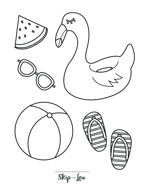Coloring Pages Of Beach Items 2025