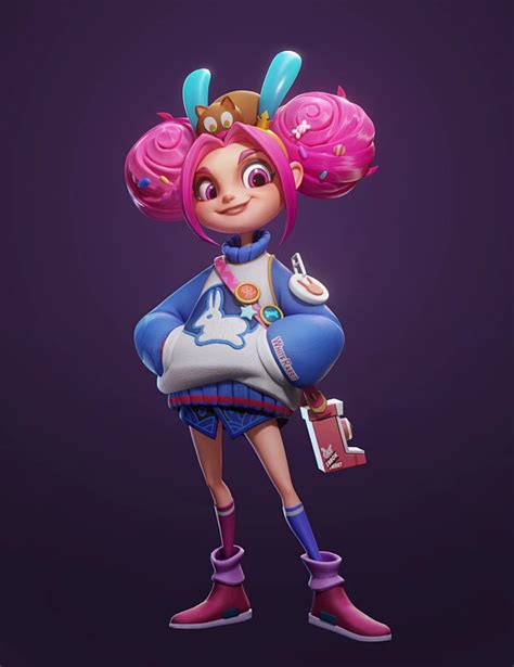 风格化小女孩 花瓣网