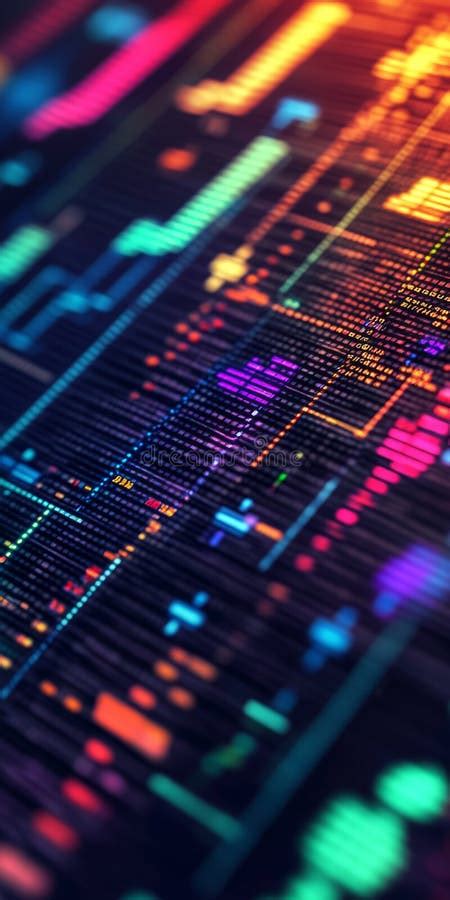 A Colorful Image Of A Computer Screen With Many Lines Of Code Stock Illustration Illustration