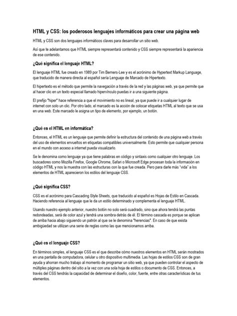 copia de html y css pdf html modelo de objeto de documento