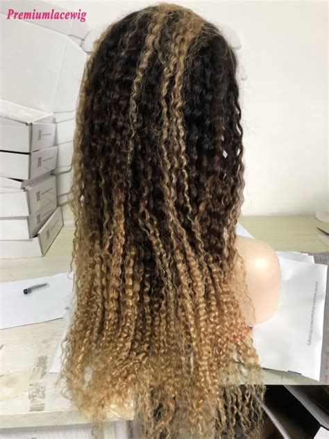 Ombre T1b427 Hd13x6 Lace Front Wig 22inch 150 Density Deep Curly