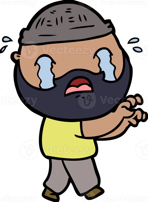 Cartoon Bearded Man Crying 45179043 Png