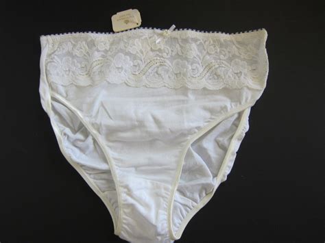 Nwt Victorias Secret Vintage 90s Lace Cotton Blend High Brief Panties