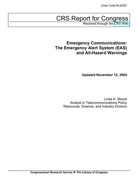 The Emergency Alert System Eas And All