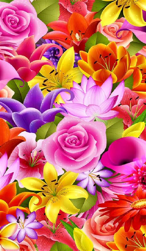 Colourful Flowers Wallpaper Hd