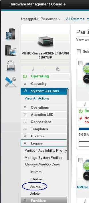 Backing Up Partition Data Of Systems Managed By Hmc