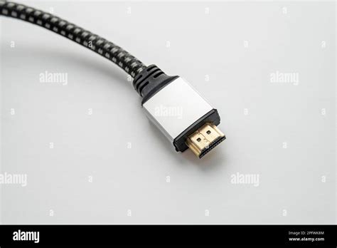 Close Up Of Hdmi High Definition Multimedia Interface On White
