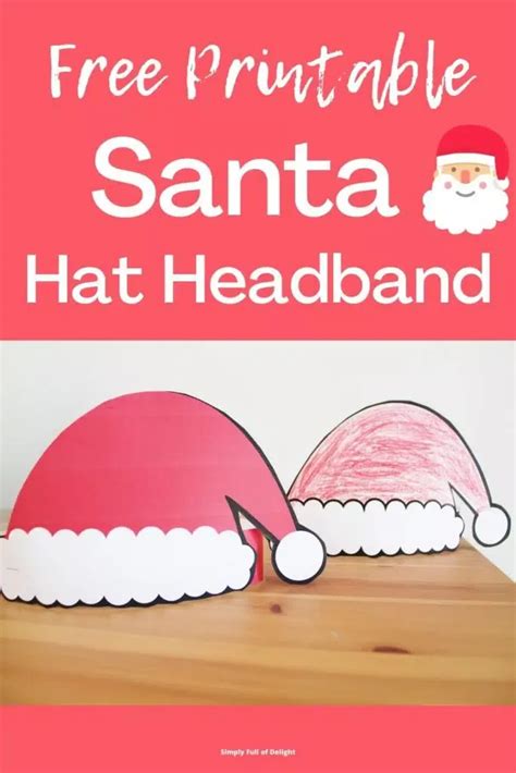 Preschool Christmas Hats Free Santa Hat Template Santa Hat Template