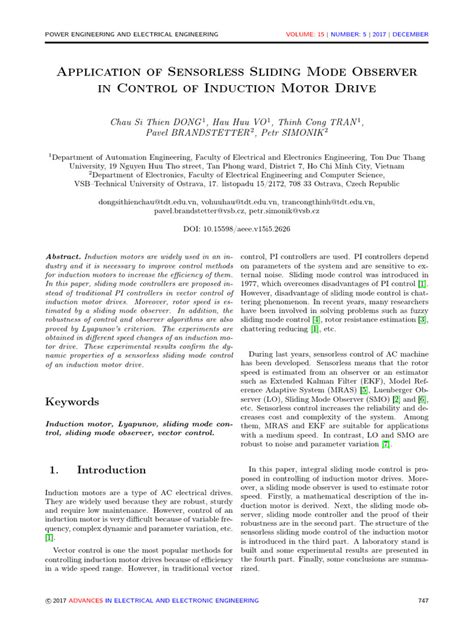 Application Of Sensorless Sliding Mode Observer In Pdf Electrical