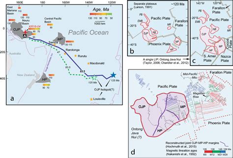 Present Day And Reconstructed Position Of The Ontong Java Nui Rifted Download Scientific