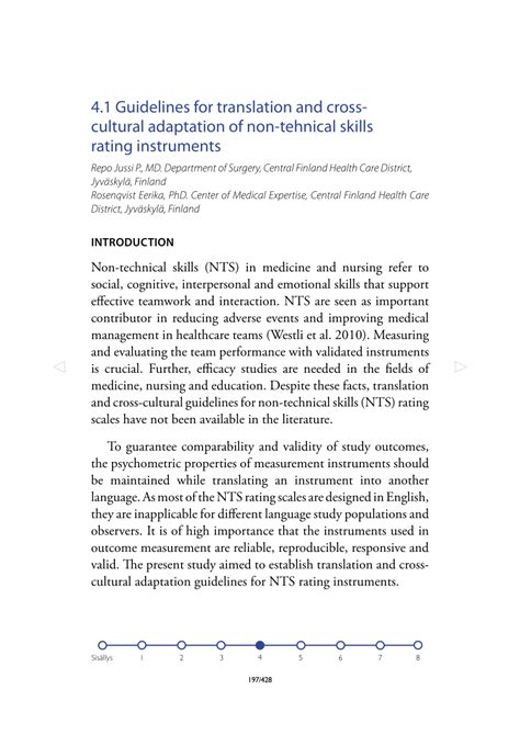 Pdf Guidelines For Translation And Cross Cultural Adaptation Of Non Tehnical Skills Rating