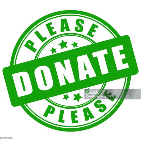 Please Donate Vector Sign Stock Illustration Download Image Now