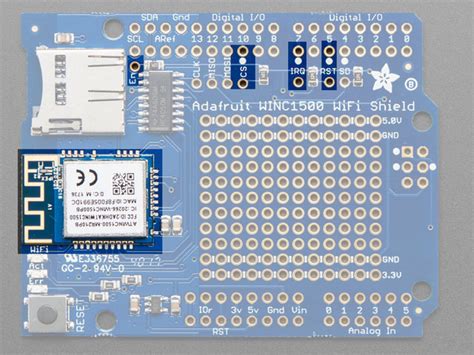 Pinouts Adafruit Winc1500 Wifi Shield For Arduino Adafruit Learning System