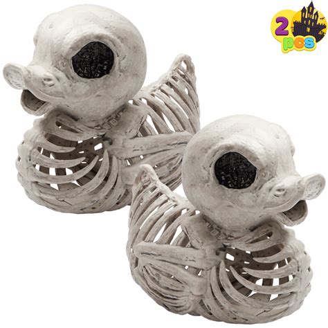 Joyfy 2 Pcs Duck Skeleton Halloween Decoration45 Inch Posable Plastic