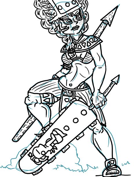 Mayan Princess Drawing