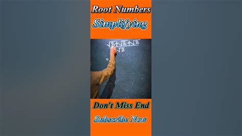Simplify Root Numbers🎯🔢😱easily With Simple Tricks And Formulas 🎯🔢