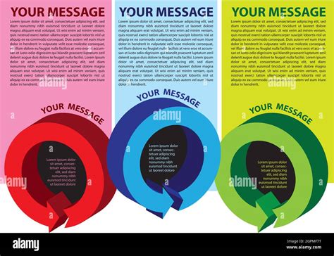 Layout Design Of Circle Blocks With Colors And Area For Text Vector Illustration Stock Vector