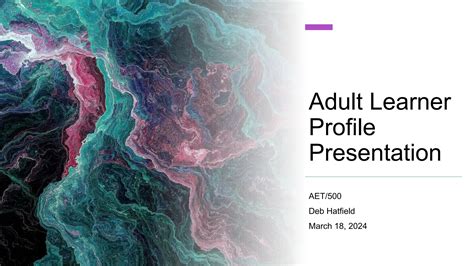 Adult Learner Profile Presentation For School Ppt