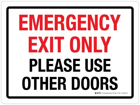 Emergency Access Only Sign