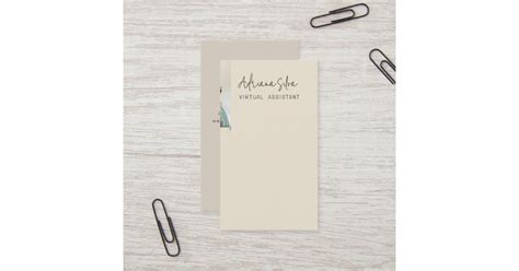 Minimalist Sophisticated Boho Virtual Assistant Business Card Zazzle