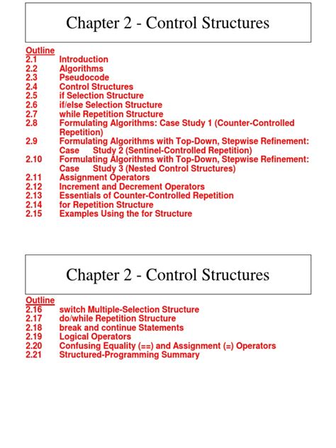 Chapter 2 Control Structures Pdf