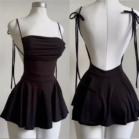 Simple A Line Straps Black Short Backless Homecoming Dresses C1729 Nel