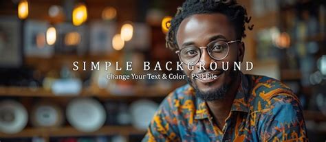 Premium Psd Data Analyst African Man Using