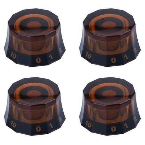 Hukai 4 Pcs Electric Guitar Knobs Potentiometer Acrylic Knobs Cover