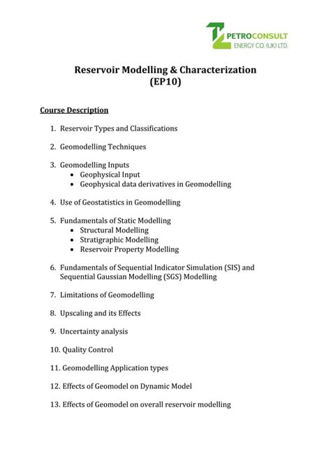 Reservoir Modelling Pdf