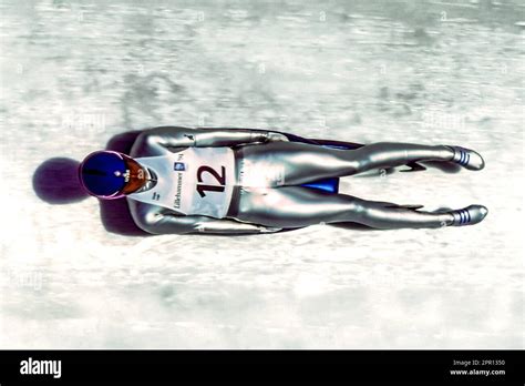 Susi Erdmann Gercompeting In The Luge Womens Singles At The 1994