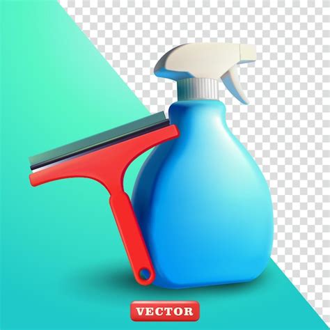 Premium Vector Spray Bottle And Glass Cleaning Tools 3d Vector