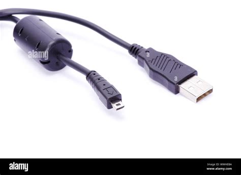 USB Cable Isolated On White Stock Photo Alamy