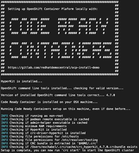 Eric D Schabell How To Setup The Openshift Container Platform 47 On Your Local Machine