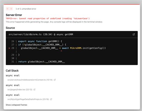 How Do I Make Mikro Orm Work In NextJS Mikro Orm Mikro Orm Discussion GitHub
