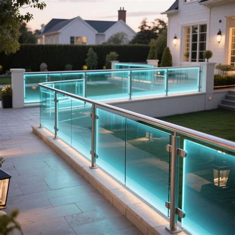 Hdsafe Villa Railing Balcony Fence Frameless Glass Handrail For Resort