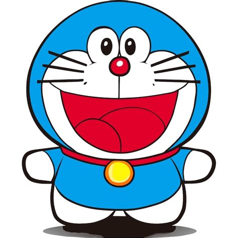 Doraemon With Heartshaped Eyes Expressing Pure Love Vector Illustration