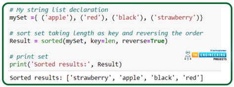 Set Sequence Examples With The Built In Function The Engineering Projects